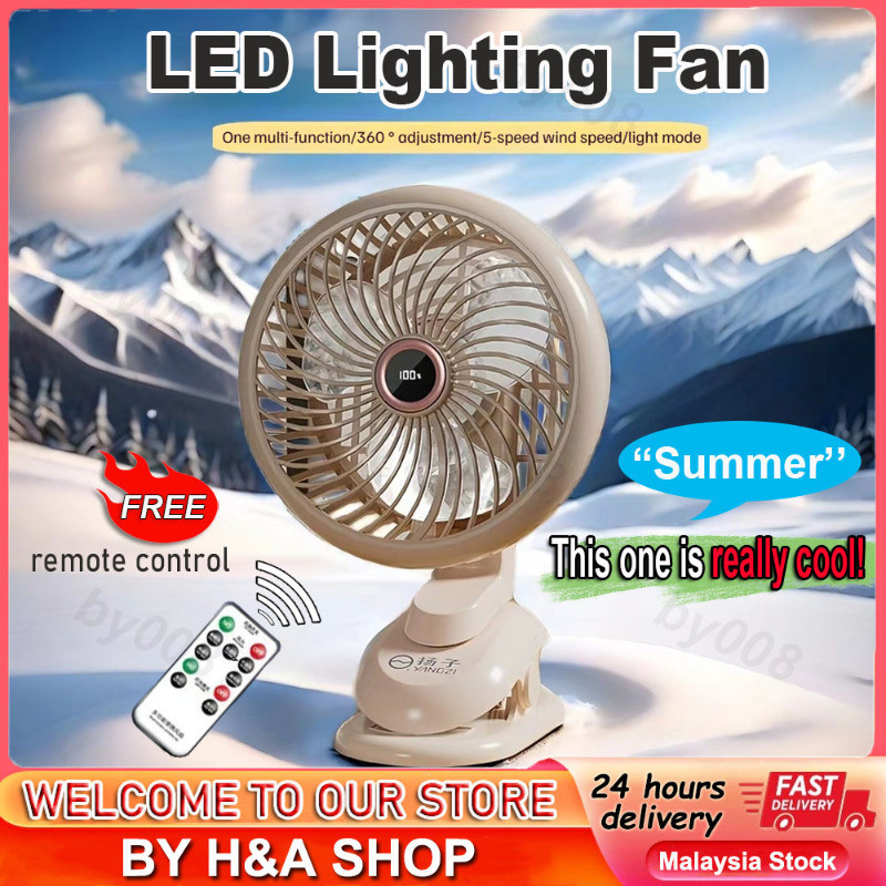 kipas Led Lighting Fan Mini Fan kipas meja 360° adjustable cooling fan ...