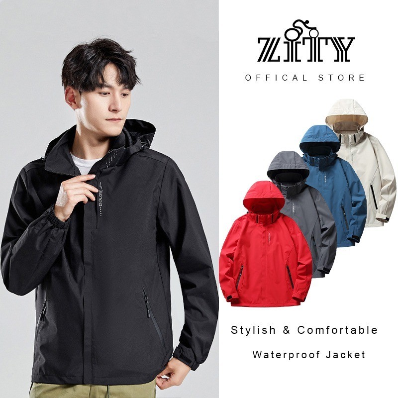 ZITY Unisex Windbreaker Waterproof Bomber Jacket:Perfect for Outdoor ...