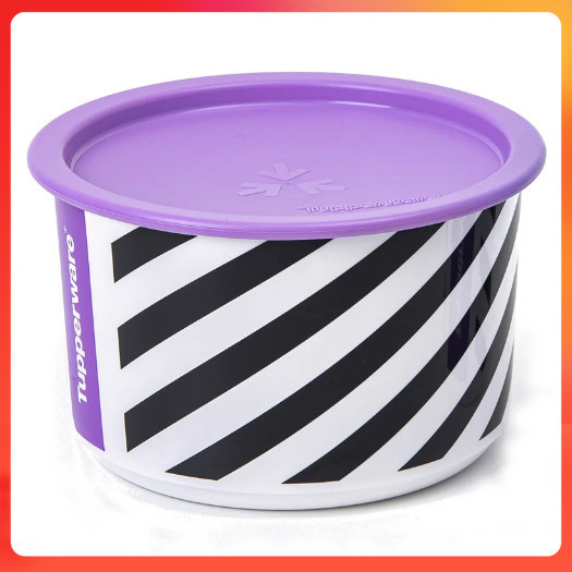 Tupperware 950ml Dots & Stripes One Touch Topper OT Bekas Kuih Raya Air ...