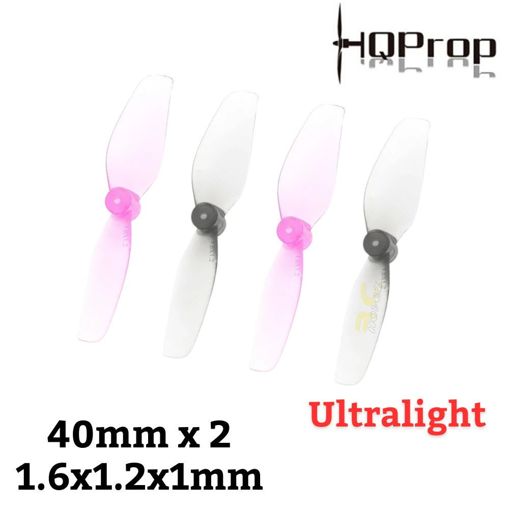HQProp Ultralight Micro Whoop Prop 40MMX2 1.6x1.2 1mm Hole 2-Blade ...