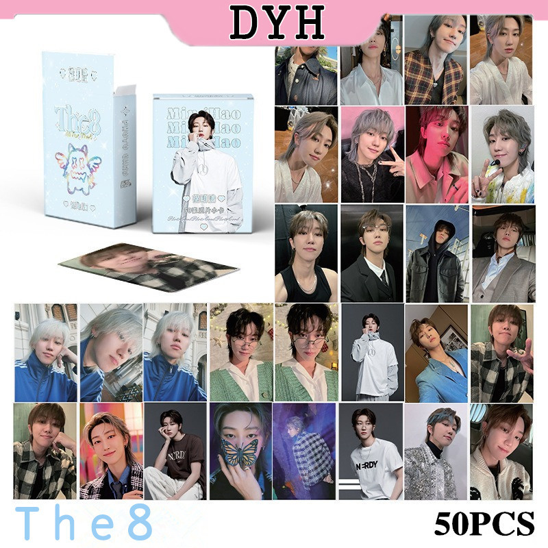 DYH 50pcs/box Seventeen The8 Laser Card Photocards LOMO Card KPOP Album ...