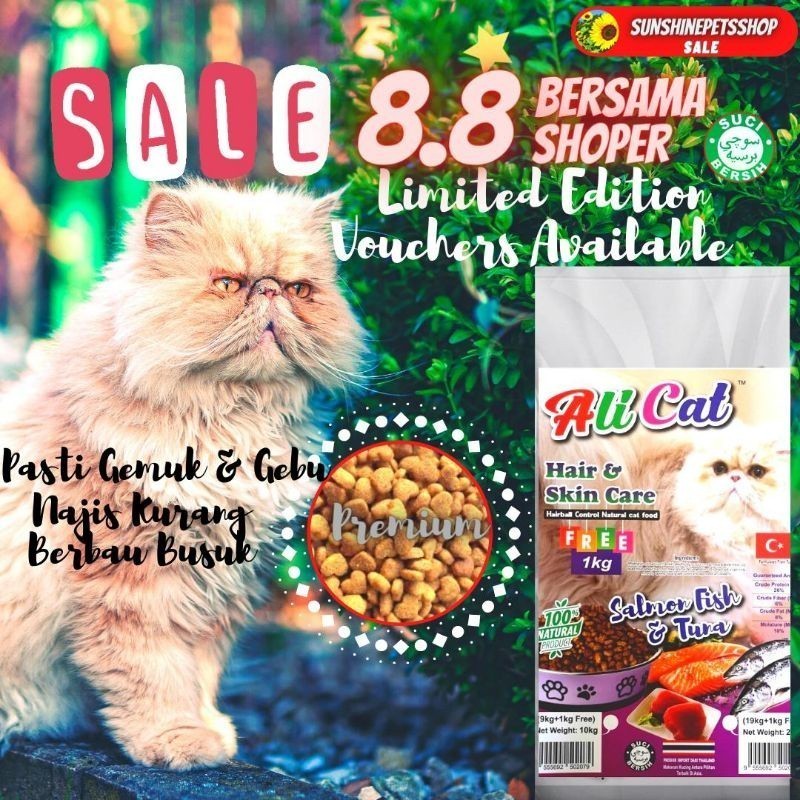 Makanan Kucing Murah 20kg AliCat ( Hair & Skin Care ) | Shopee Malaysia