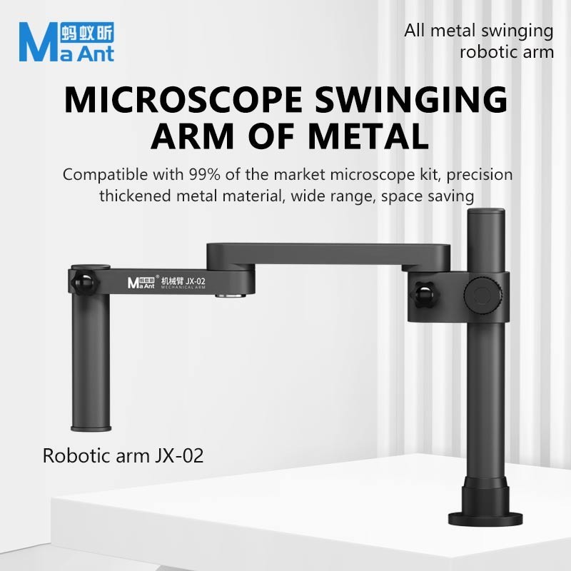 MaAnt JX-02 Robotic Arm 360° Rotating Microscope Bracket Arm for 99% ...