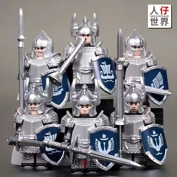 Minifigures Assembled Swan Armored Soldiers Medieval Compatible Lego ...