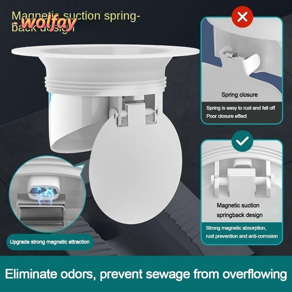 WOLFAY Squatting Pan Anti-smell Plug, Anti-Odor white Squatting Pit ...