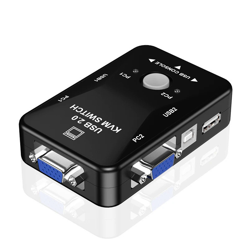 USB 2.0 KVM Switch Switcher 1920*1440 VGA SVGA Switch Splitter Box 2 ...
