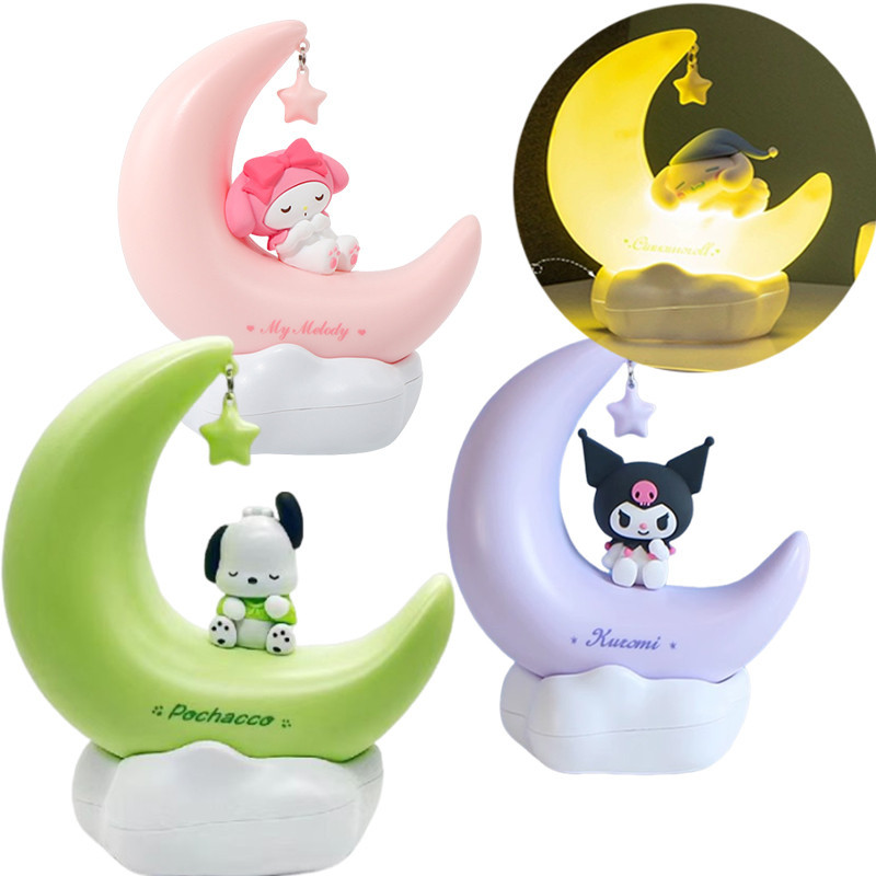 MINISO Sanrio LED Luminous Ornaments Pochacco Cinnamoroll Kuromi Night ...