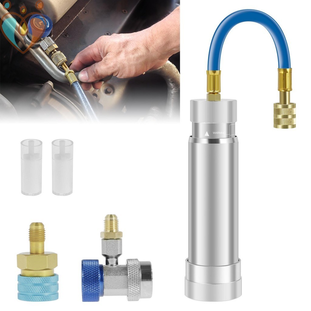 Oil Dye Injector Kit R1234YF/R134A AC Oil Dye Injector with 2 ...