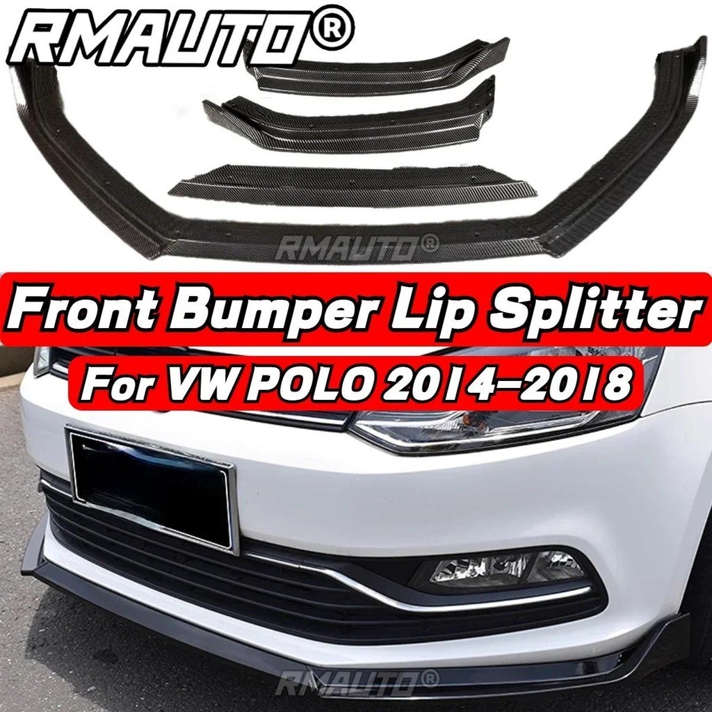 POLO MK5 Lip Carbon Fiber Front Bumper Diffuser Splitter Rear Spoiler ...