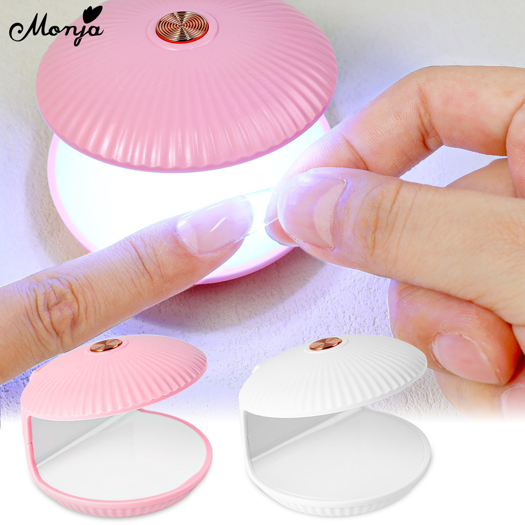 Monja 18W Mini LED Nail Lamp Dryer Portable Seashell USB UV Lamp Gel ...