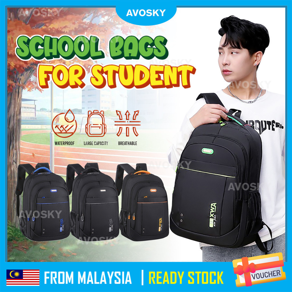 AVOSKY School Bag Backpack Primary Secondary Student Children Laptop ...