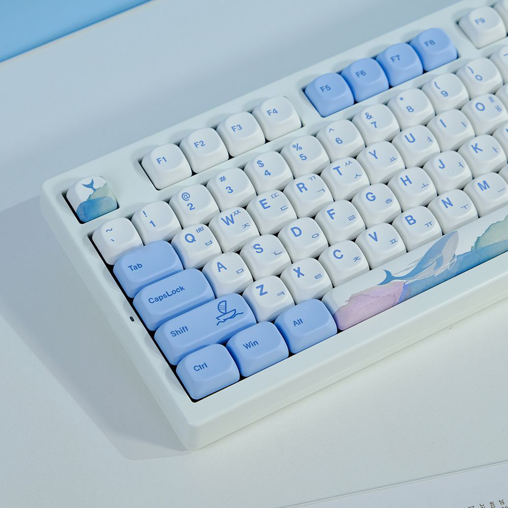 130 Keys KOA Profile Dye Sub PBT Keycap Set Sea Rhyme Keyboard Keycaps ...