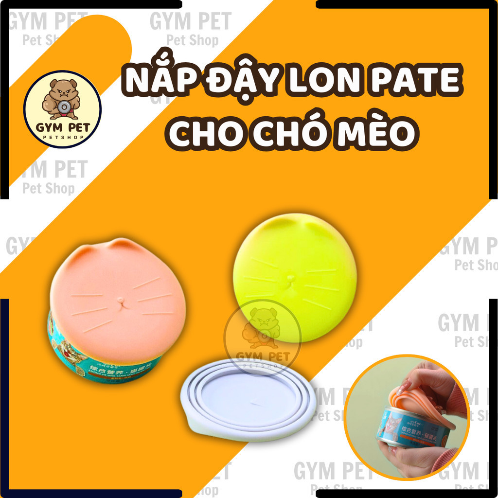 Cute Cat Shape Silicone Dog and Cat Pate Box Cover - Pet Food Cover ...