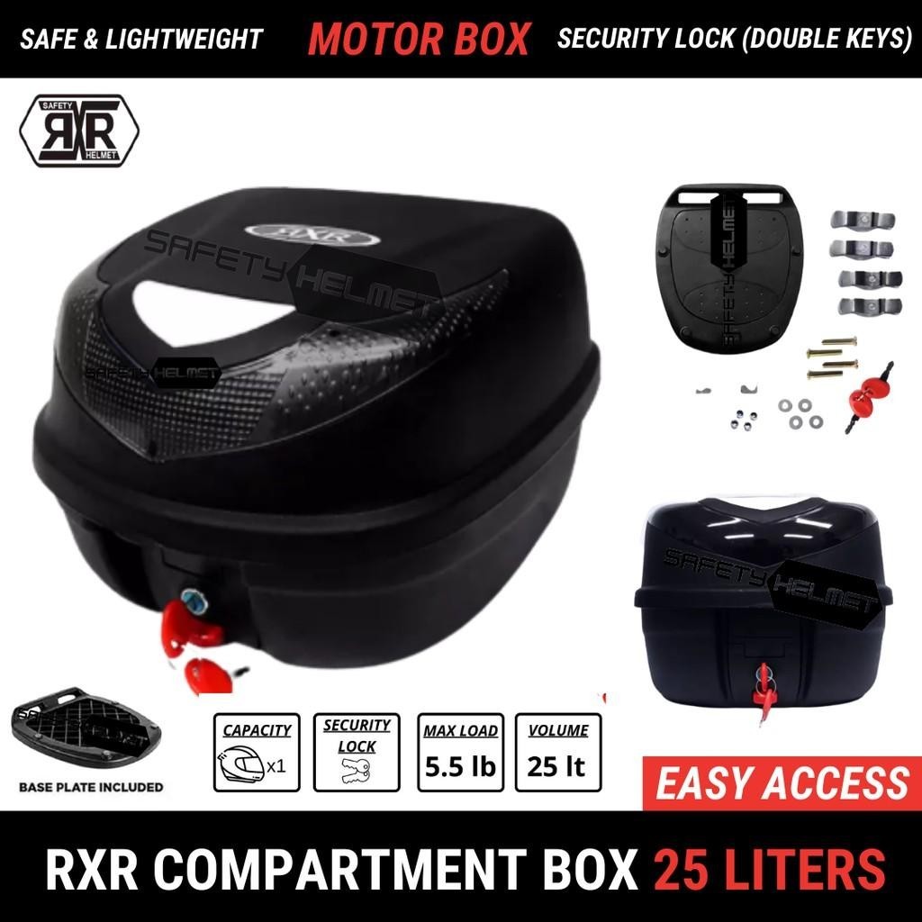 RXR 25 Liters Compartment Box Rear Luggage Container Top Tail Trunk For ...