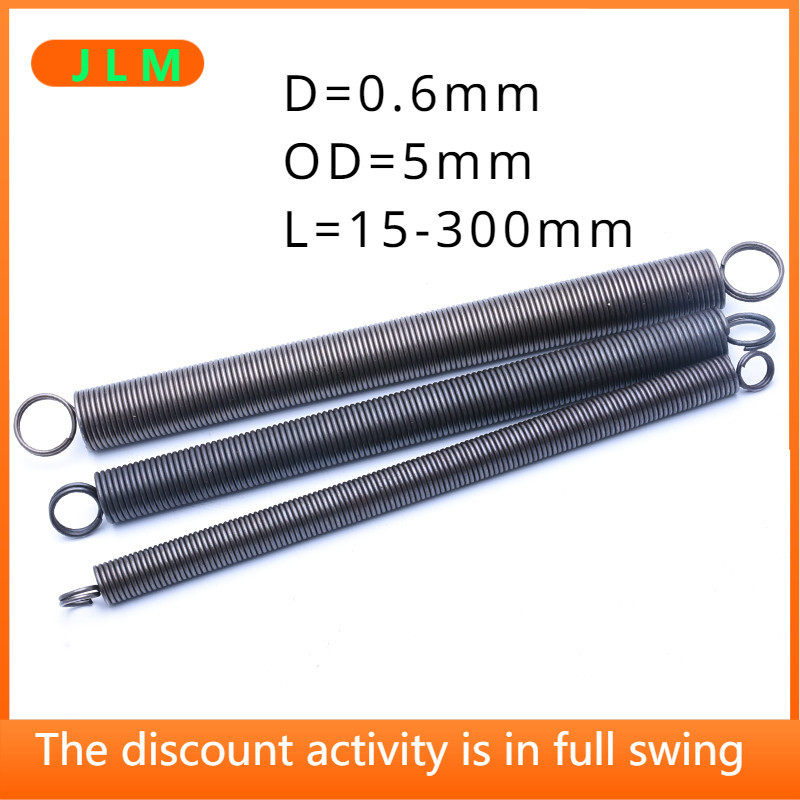(JLMQ4)Closed tension spring 5pcs Wire diameter 0.6mm spring steel ...