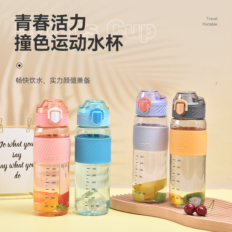 Plastic Cup Transparent Bounce Lid High-Appearance Handy Cup Car Water ...