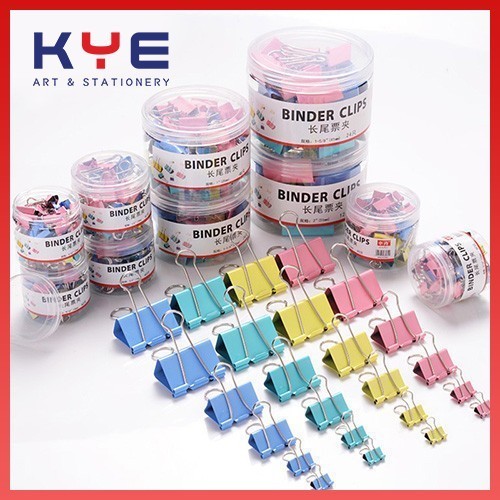 Colour Binder Clip / Double Side Clip / Paper Colour Clip / Klip Kertas ...