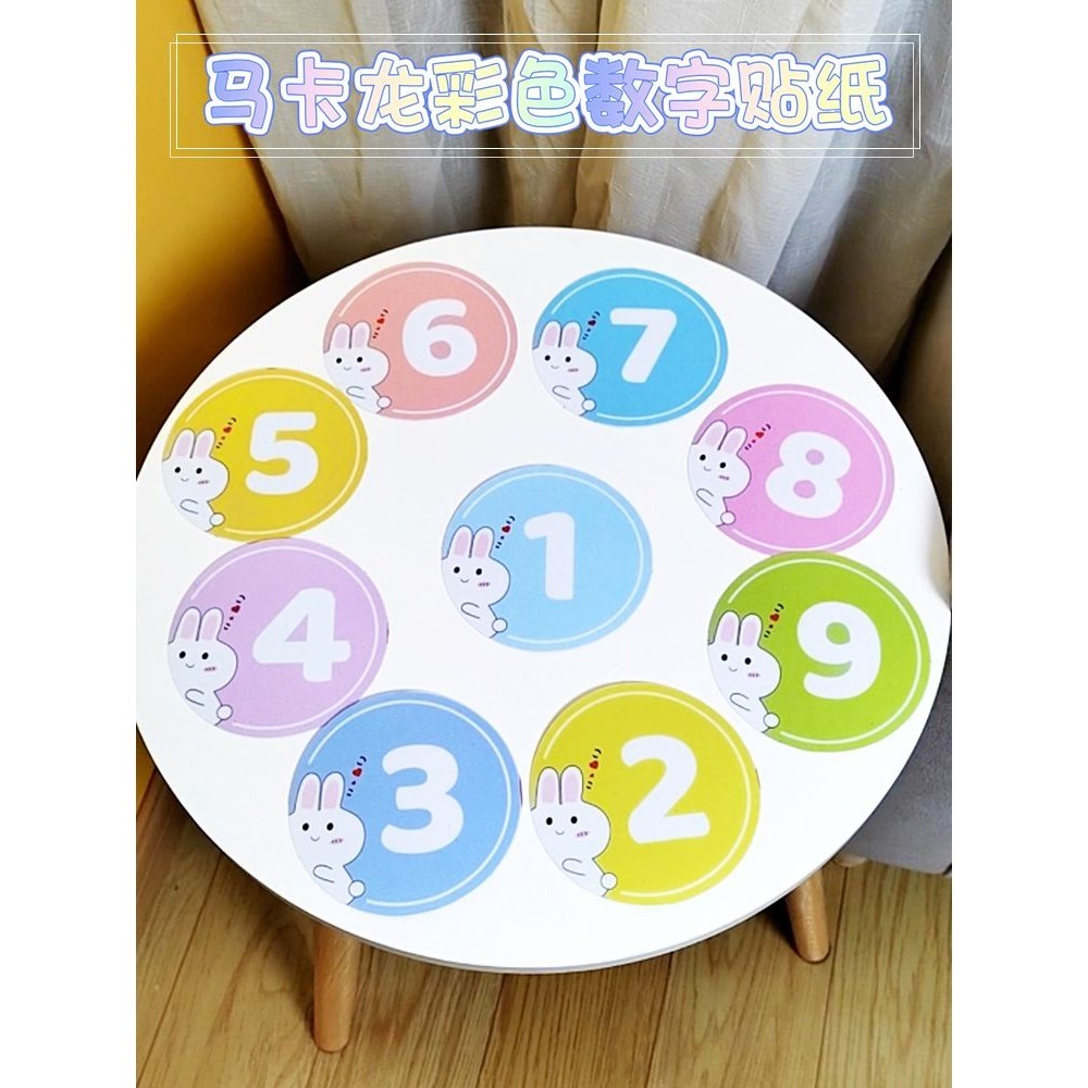 Color Macaron Ready Stock Number Number Sticker Serial Number Student ...