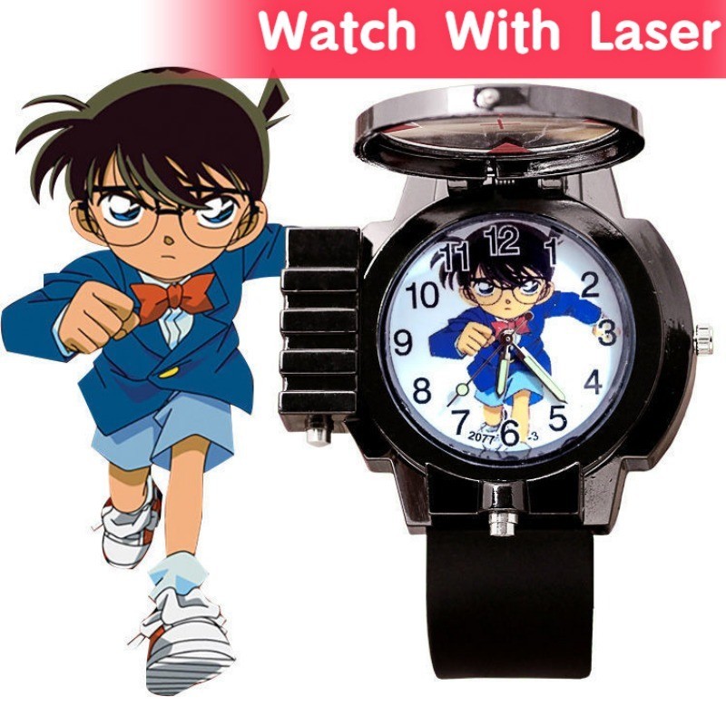 Detective Conan Kids Watch Laser Children's Cartoon Watch Waterproof ...