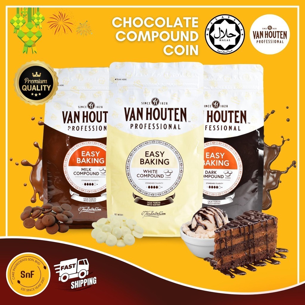 Van Houten Chocolate Professional Compound Easy Baking Dark Chocolate ...