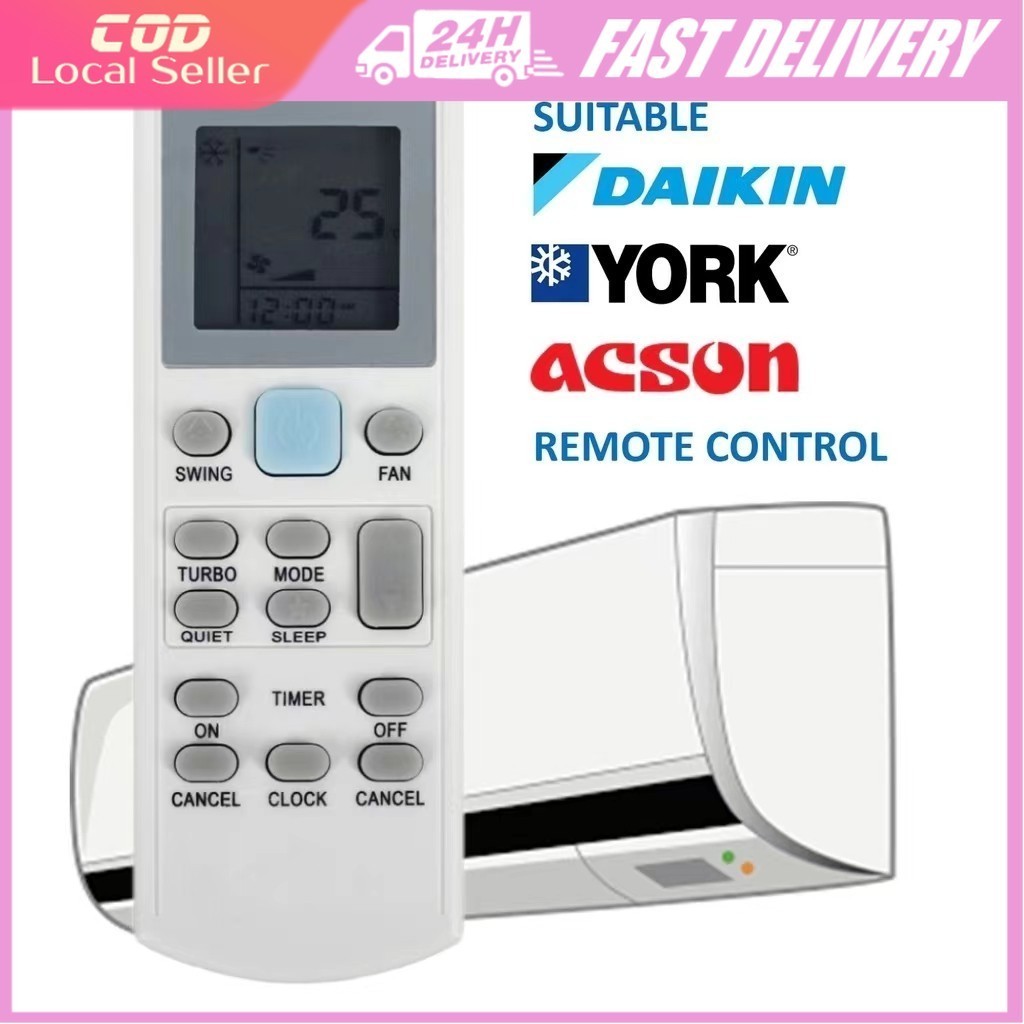 Replacement Daikin Air Conditioner Remote Control York Acson Remote Aircond DGS02 ECGS01-i ...