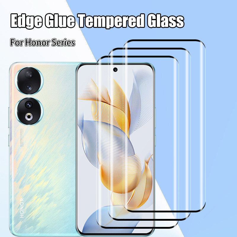 3PCS Tempered Glass For Honor 400 200 100 90 80 70 60 50 X9c X9b X9a Magic 6 5 Pro 90Pro 5G Edge ...