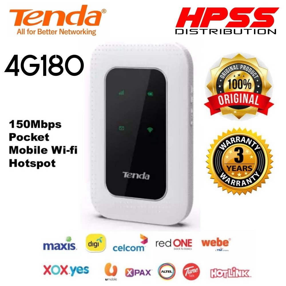Tenda 4G MIFI 4G180 Pocket Wifi Mifi Sim card Wifi. like tplink m7000 ...