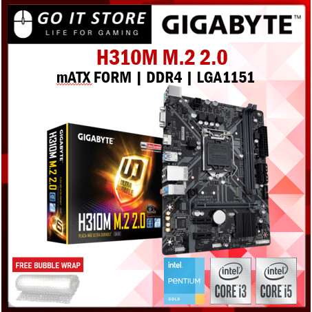 Gigabyte H310M M.2 2.0 LGA1151 mATX Intel Motherboard | Shopee Malaysia