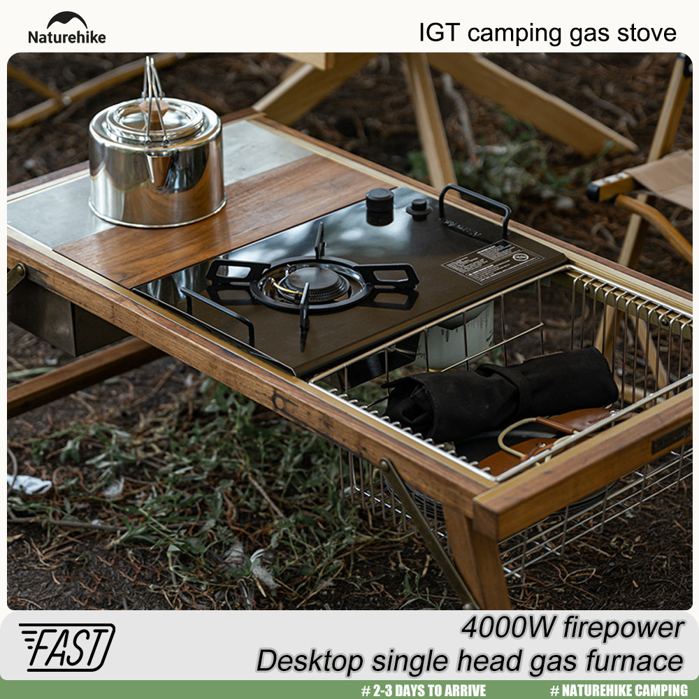 Naturehike Gas Stove IGT Table Burner Strong Fire Heater Stainless Steel 4KW High Power | Shopee ...