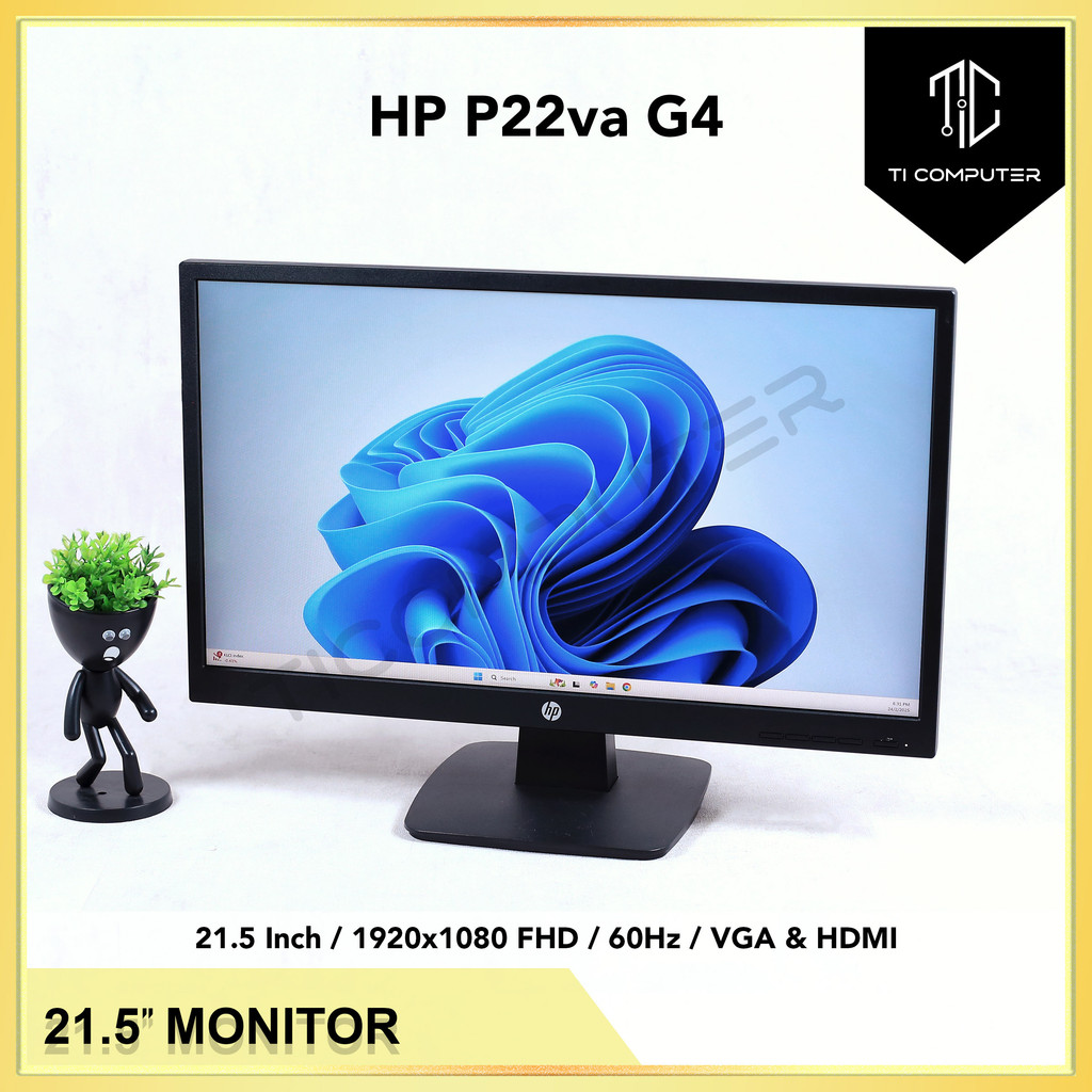 HP P22va G4 21.5 inch FHD Widescreen VA LCD Anti-Glare Low Blue Light ...