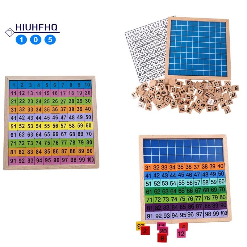 Mathematics Teaching Aids 1-100 Digital Continuous Board Wooden Hundred ...