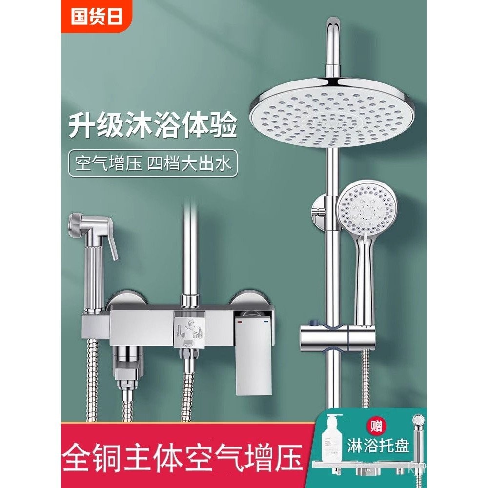Pressurized Thermostatic All-Copper Shower Head Set Toilet Bathroom ...