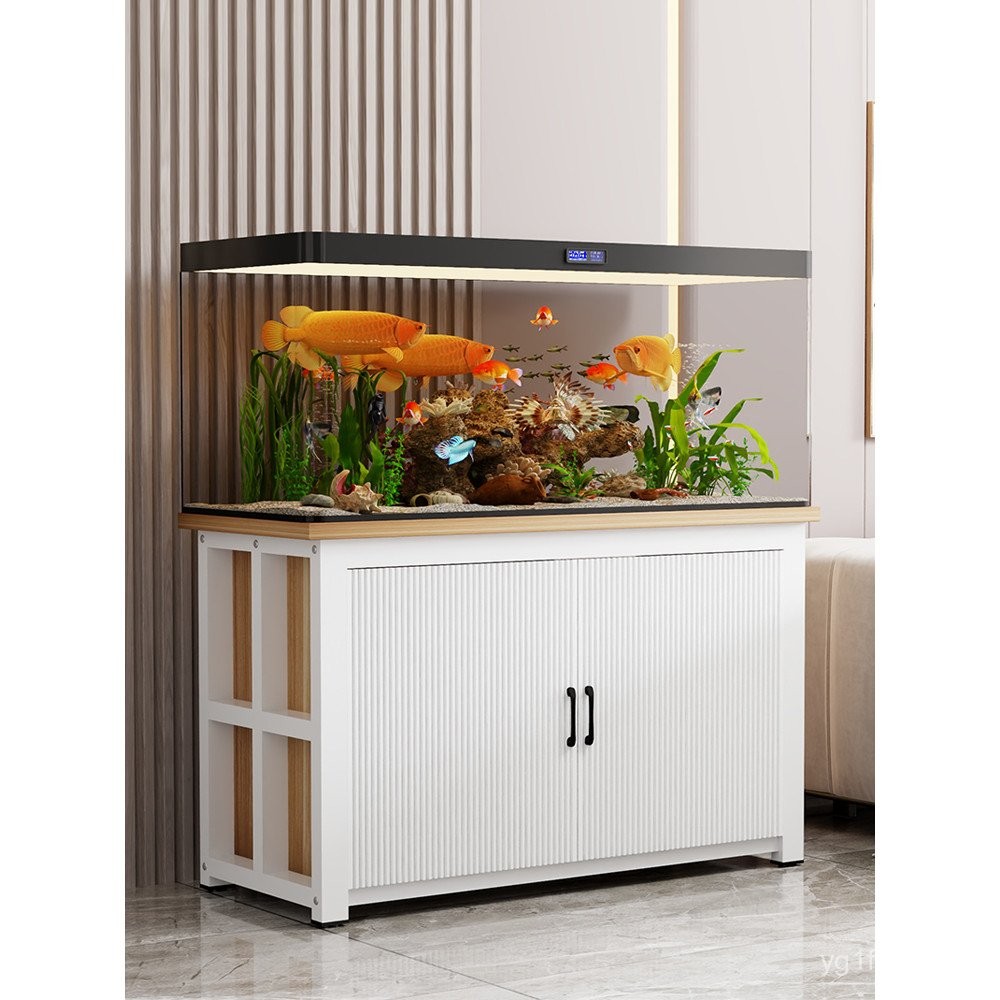 Solid Wood Fish Tank Bottom Cabinet Aquarium Locker Household Small ...