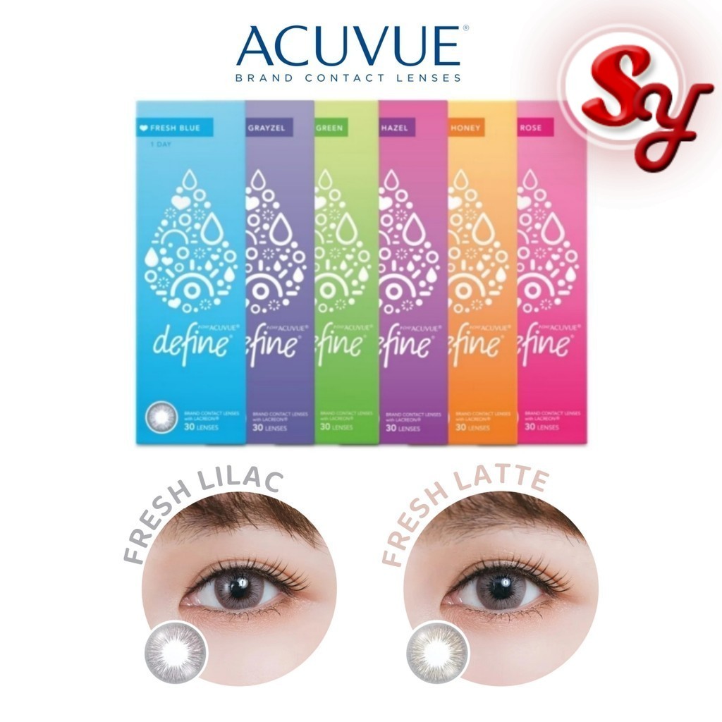 (30 pcs) ACUVUE Define Fresh 1 Day Daily Disposable Silicone Hydrogel ...