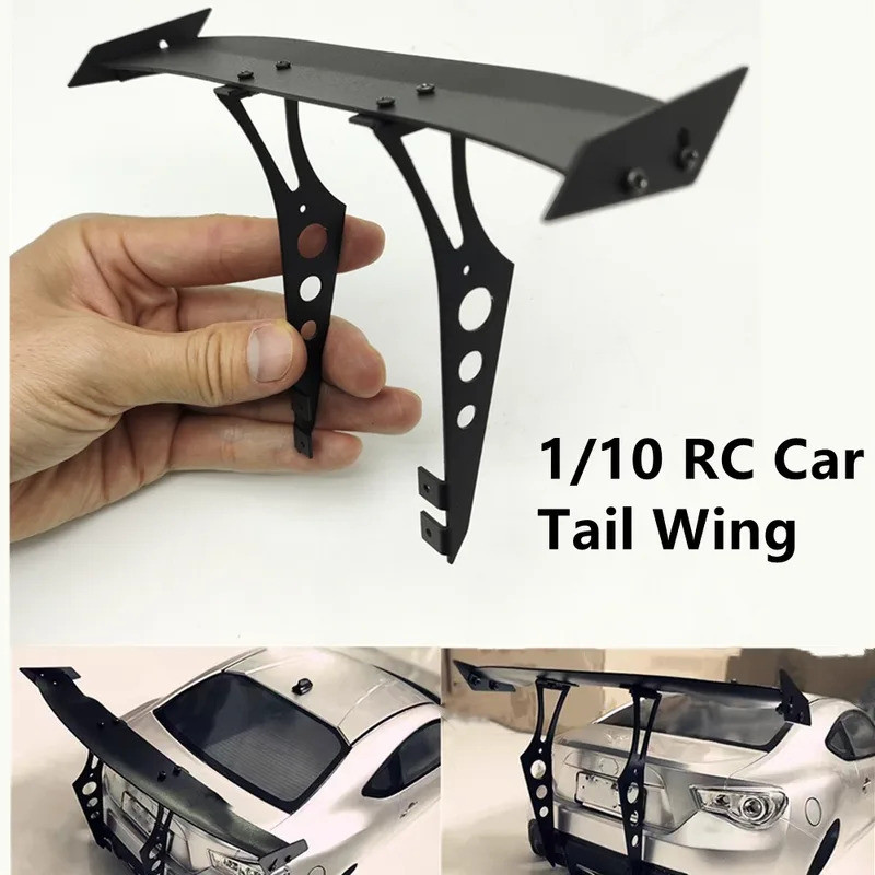 Metal Tail Wing Rear Spoiler for 1/10 RC On-Road Racing Rally Drift Car ...