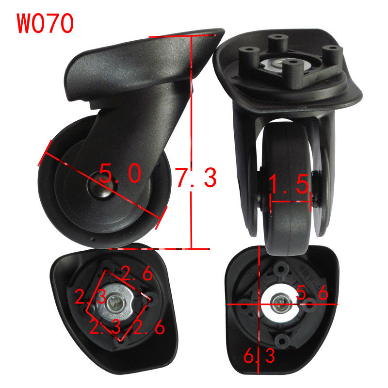 W070 Black Trolley Case Wheel Accessories Luggage Universal Wheel ...