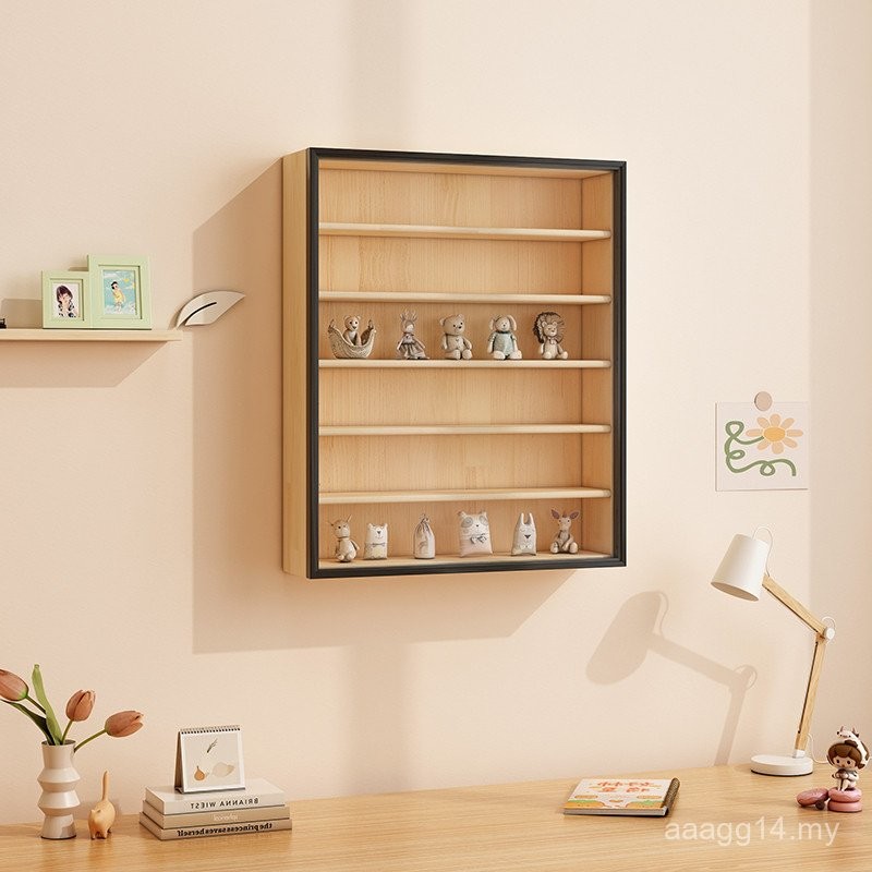 Solid Wood Mystery Box Wall Display Rack Storage Figure Display Cabinet ...