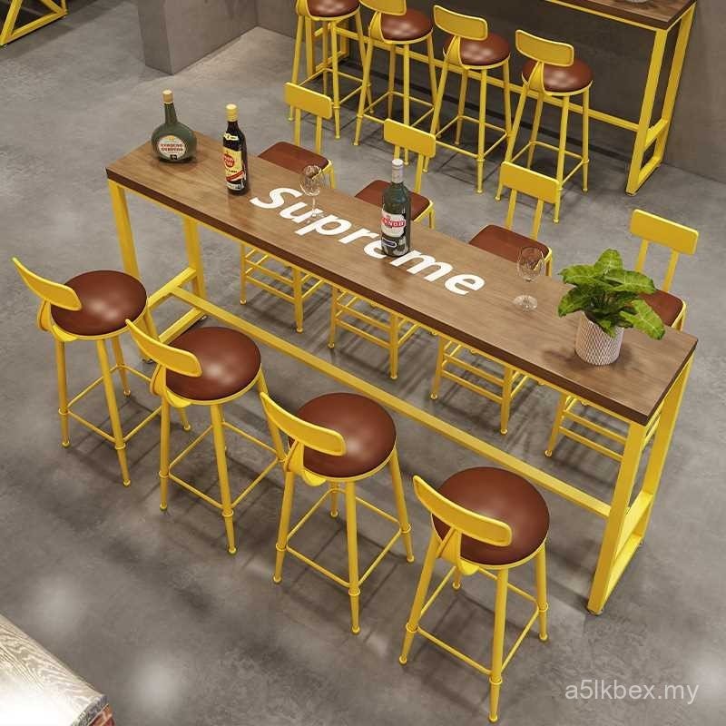 [Discount Price] Influencer Table Solid Wood Bar Table Chair ...