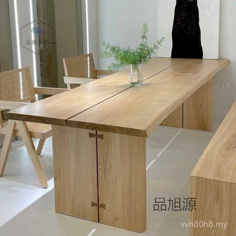 Nordic Homestay Hotel Meja Teh Meja Teh Natural Edge White Wax Wood ...