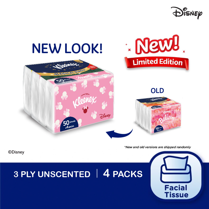 KLEENEX Facial Tissue Soft Pack Limited Edition - 3Ply (50s x 4 ...