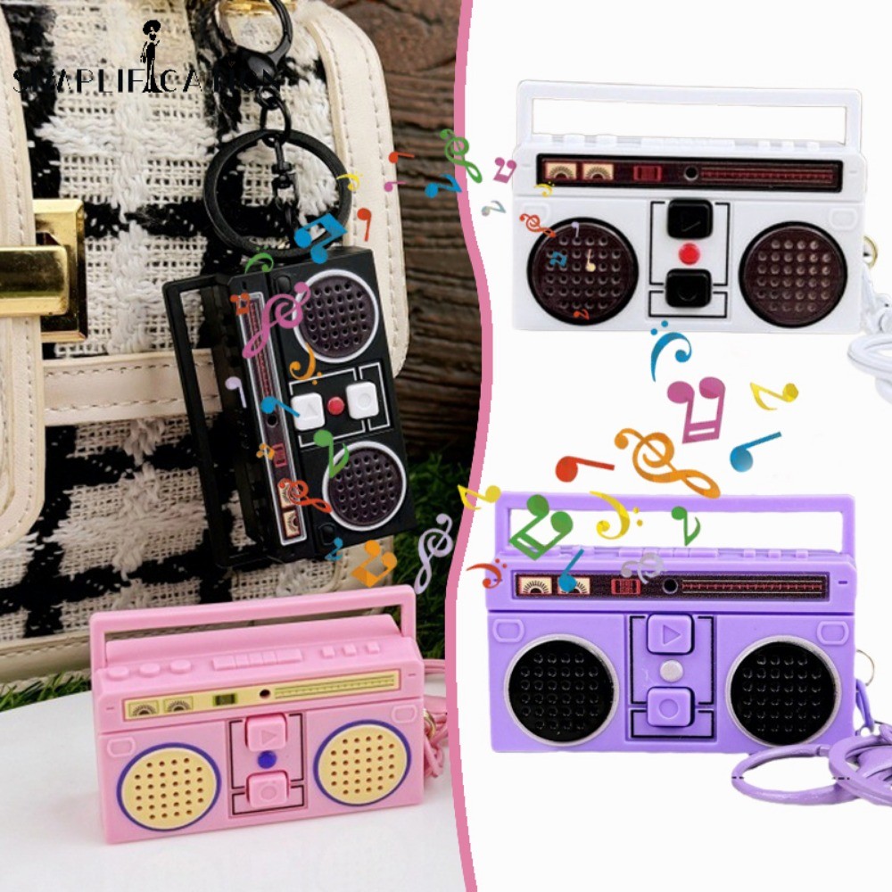 Nostalgia Mini Recorder Fun Pendant Keychain - Retro Radio Shaped ...