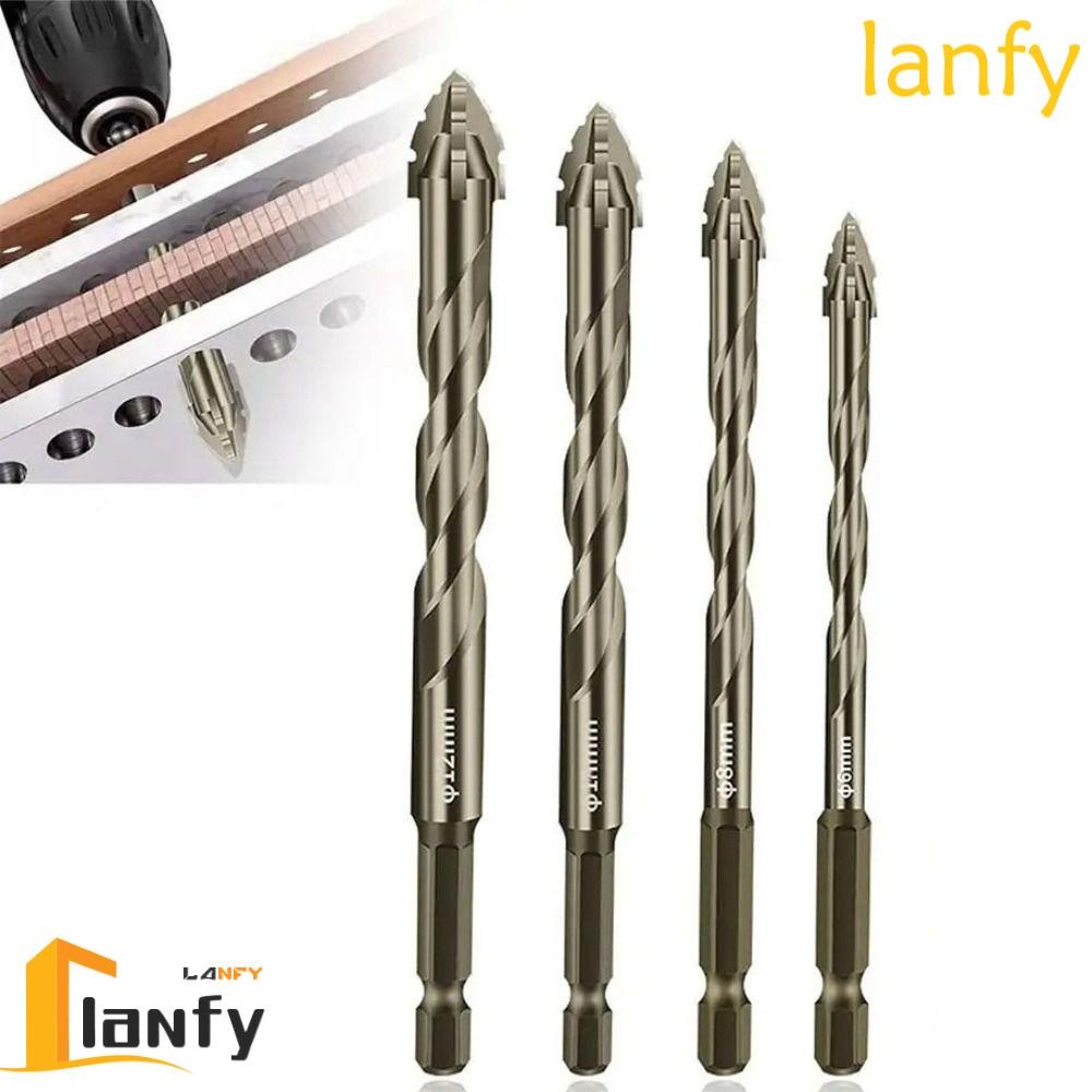 LANFY 5pcs Eccentric Drill Bit, High Hardness Four-Flute Drilling Head ...