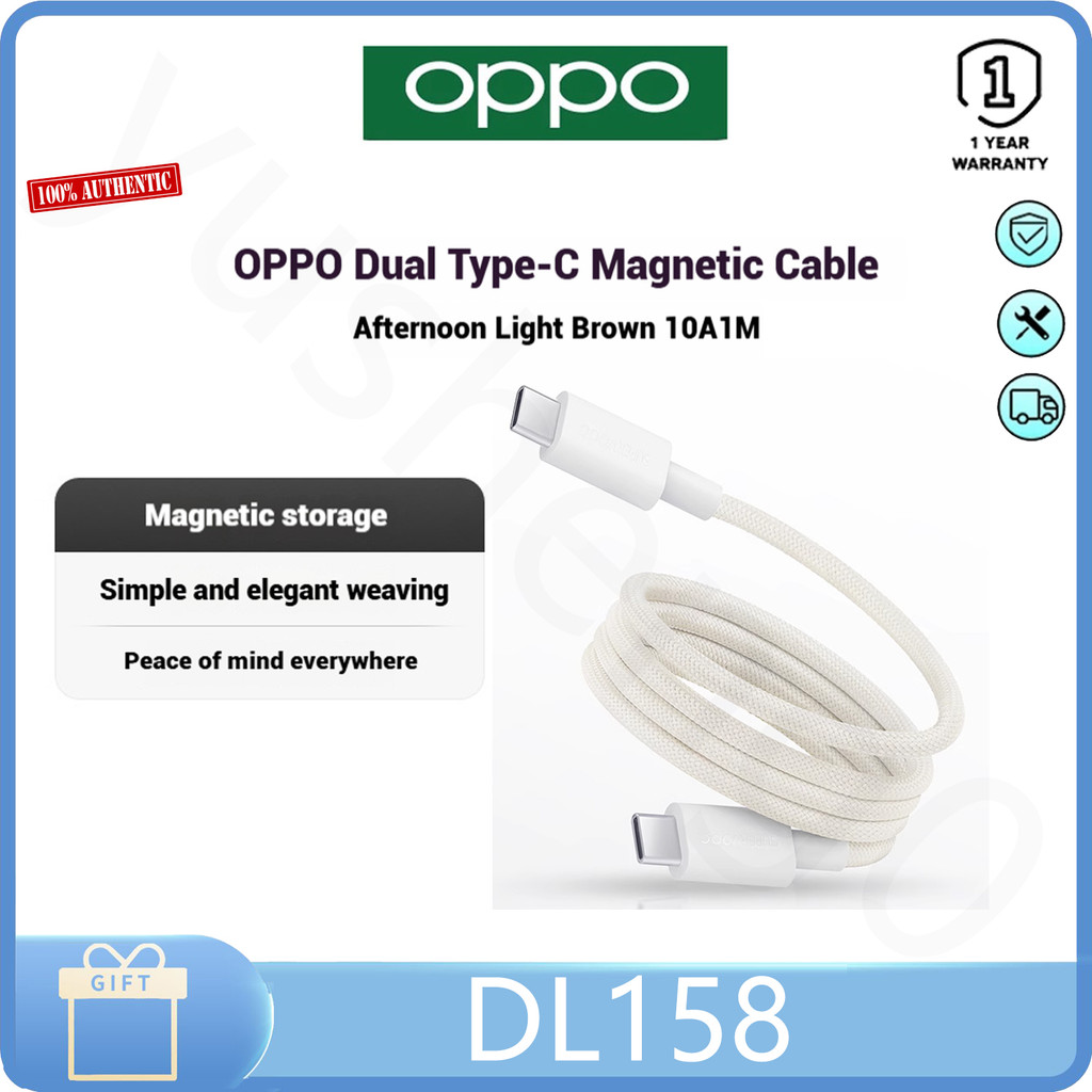 OPPO DL158 Type-C-C Magnetic Assembly Line 10A 1M | Shopee Malaysia