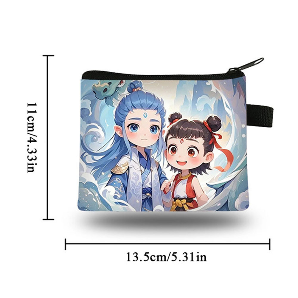 Zipper Bag Coin Purse Key Storage Card Zero Wallet Cute Cartoon NaZha ...