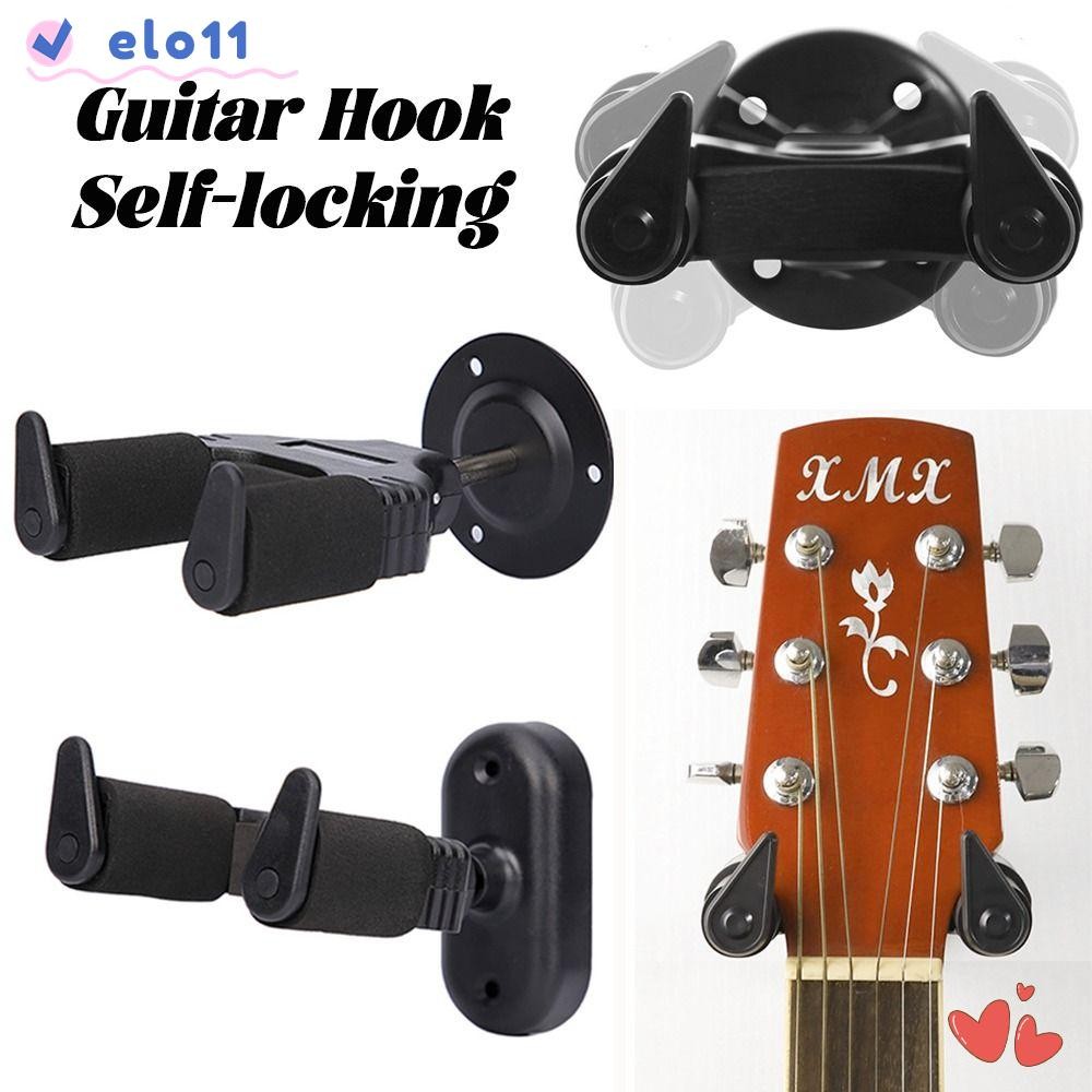 ELO11 Guitar Hanger Hook, Non-slip Wall Mount Auto Lock Ukulele Hanger ...