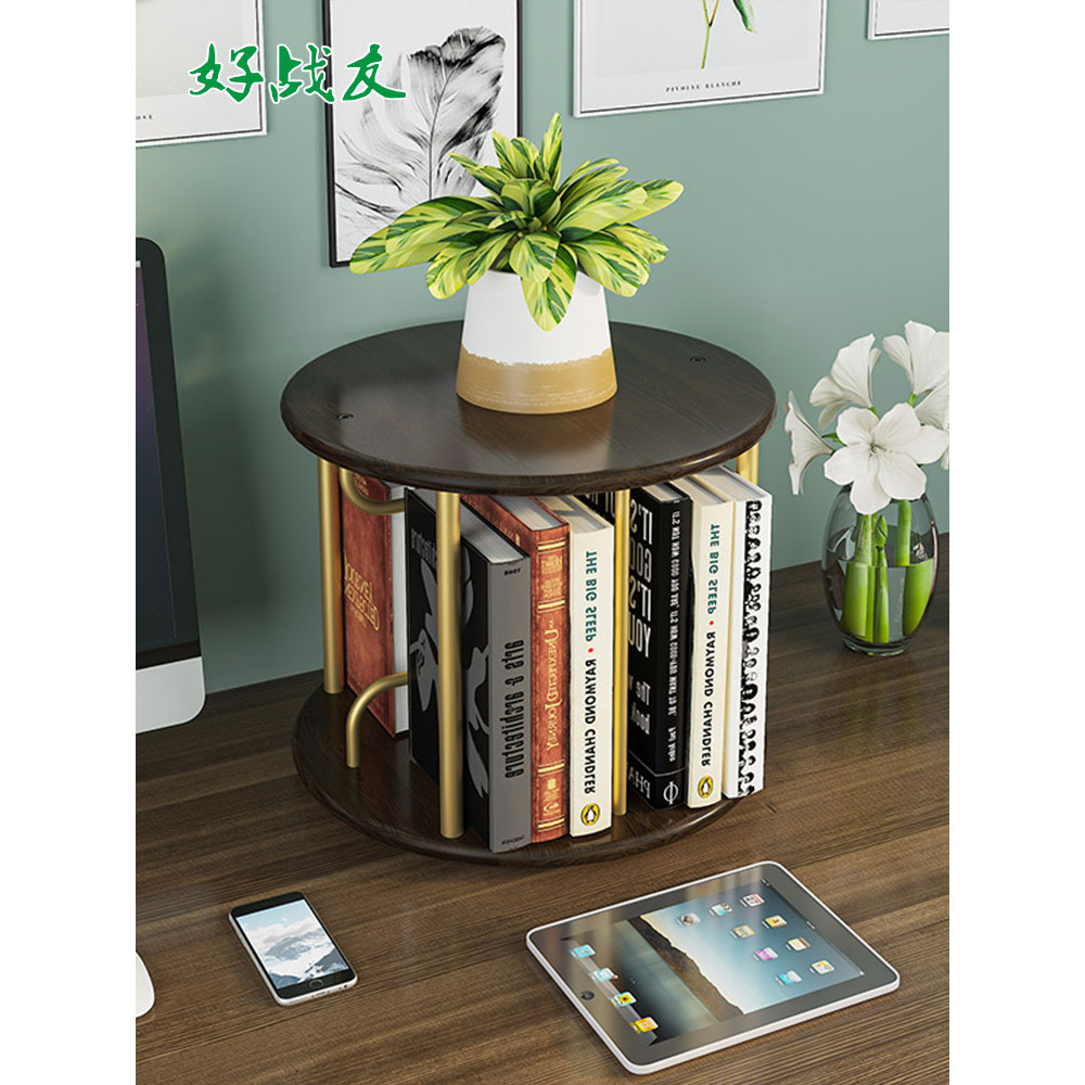 Rak Buku Desktop Komrad Baik Rak Buku Berputar Kecil Cahaya Rak ...