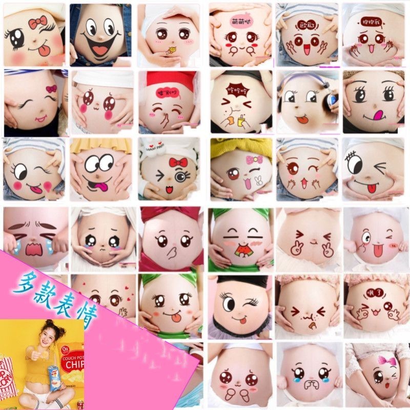 Pregnant Women Photo Belly Stickers Pregnant Women Belly Stickers Big ...