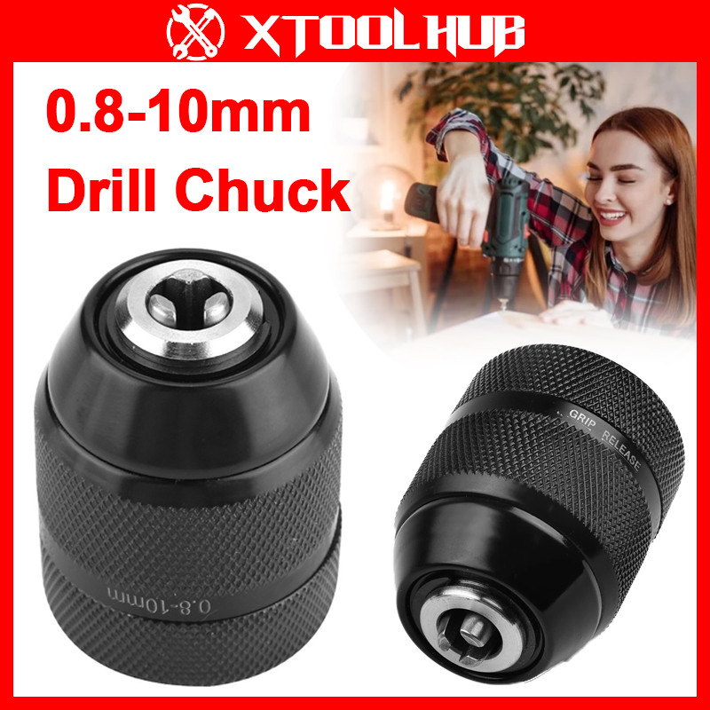 0.8-10mm Drill Chuck Keyless Drill Chuck 3/8-24UNF Self-tighten Drill ...