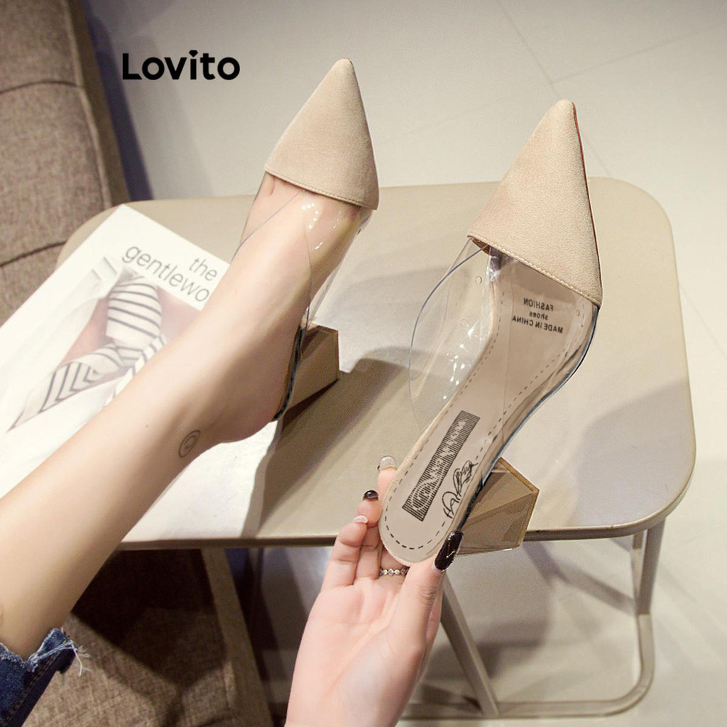 Lovito Casual Plain Pointed Toe Stiletto Heels Heel for Women LFA42422 ...