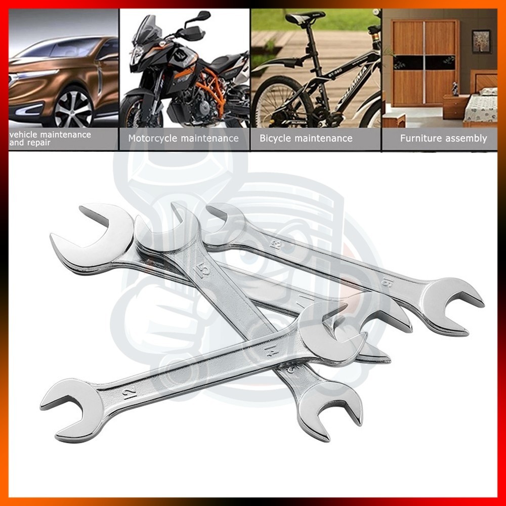 Double Open End Wrench Forged Carbon Steel Spanner Double Ended Hand ...